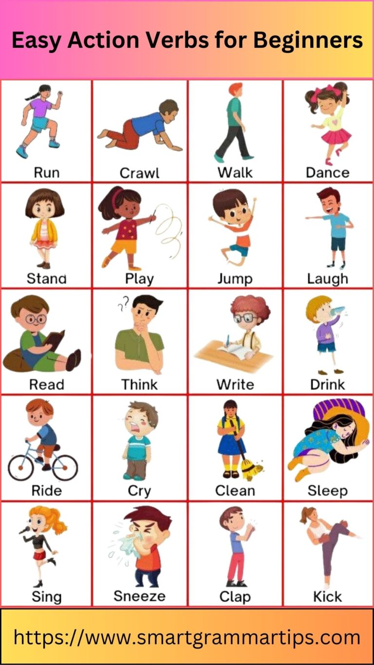 300 Common Action Verbs For Easy Learning